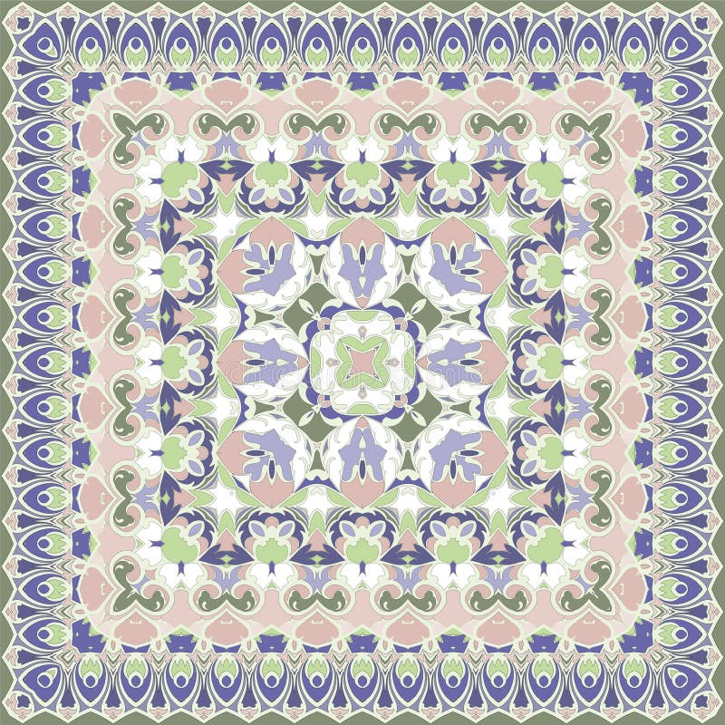 Bright Colored Handkerchief Stock Vector - Illustration of cotton ...