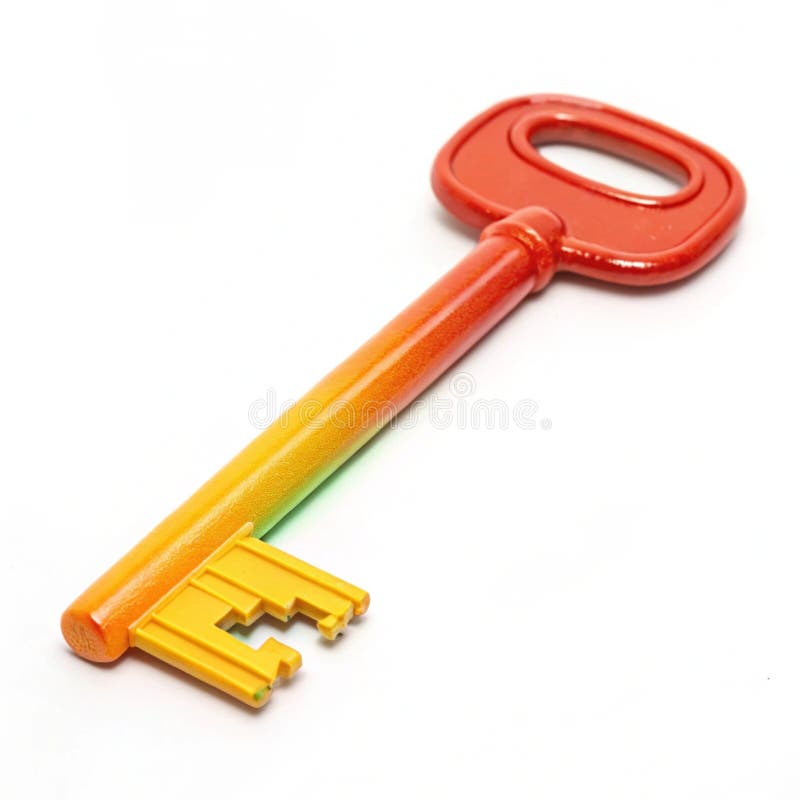 Bright Colored Key on Transparent Background Stock Illustration ...