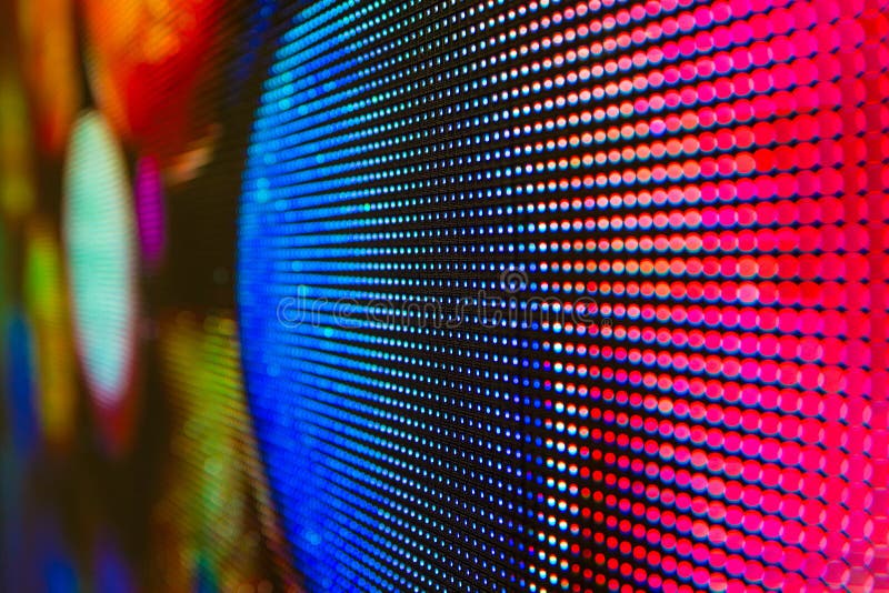 Bright Colored LED Smd Screen Stock Image - Image of display, closeup ...