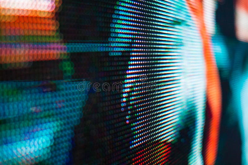 Extreme Macro of Rainbow Colored LED Smd Screen Stock Photo - Image of ...
