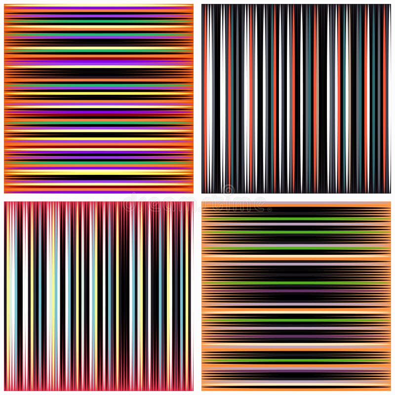 Bright Colored Lines Backlit Collection of Vector Illustration Stock ...