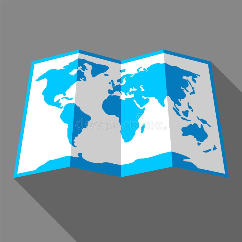 Bright color map stock vector. Illustration of silhouette - 112823171