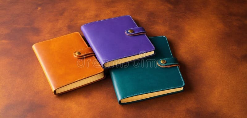 Bright Colored Notebooks Made of Genuine Leather, Handmade Leather ...