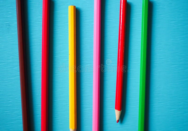 Bright colored pencils stock photo. Image of group, macro - 150890104