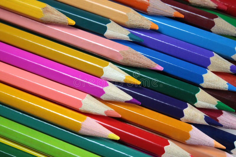 Bright colored pencils stock image. Image of instrument - 45817765