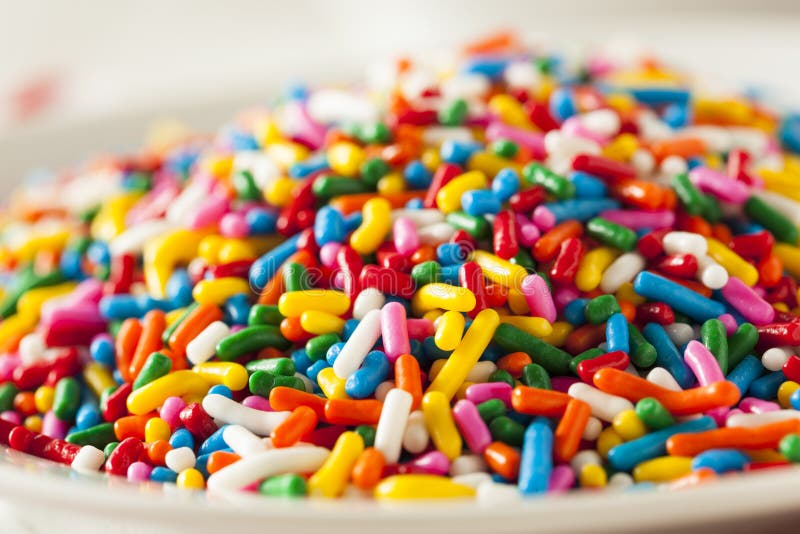 Bright Colored Rainbow Sprinkles Stock Photo - Image of heap, food ...