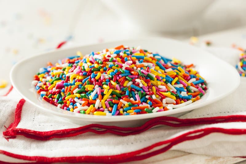 Bright Colored Rainbow Sprinkles Stock Photo - Image of landscape ...