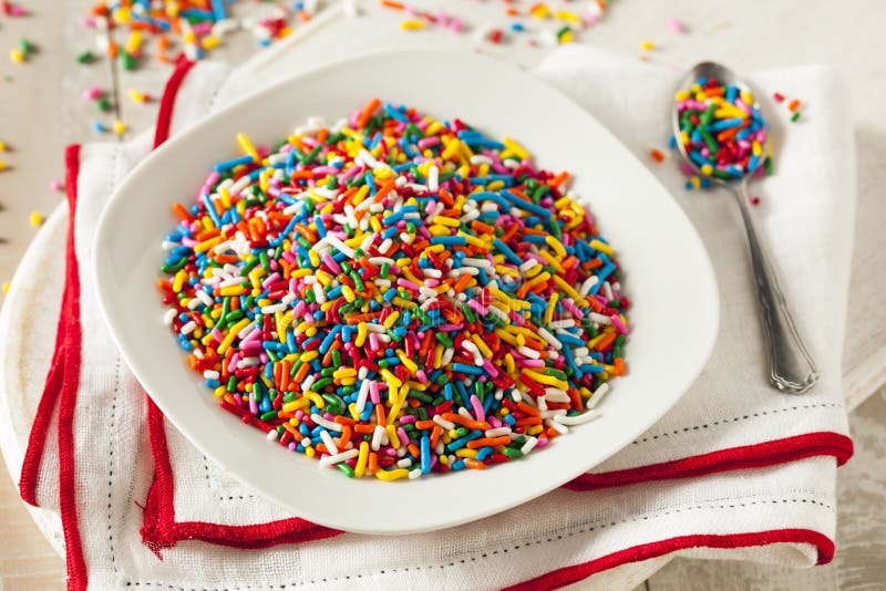 Bright Colored Rainbow Sprinkles Stock Photo - Image of heap, food ...