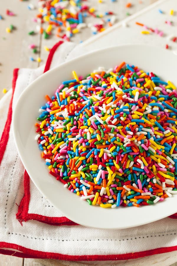 Bright Colored Rainbow Sprinkles Stock Image - Image of sugar, pile ...