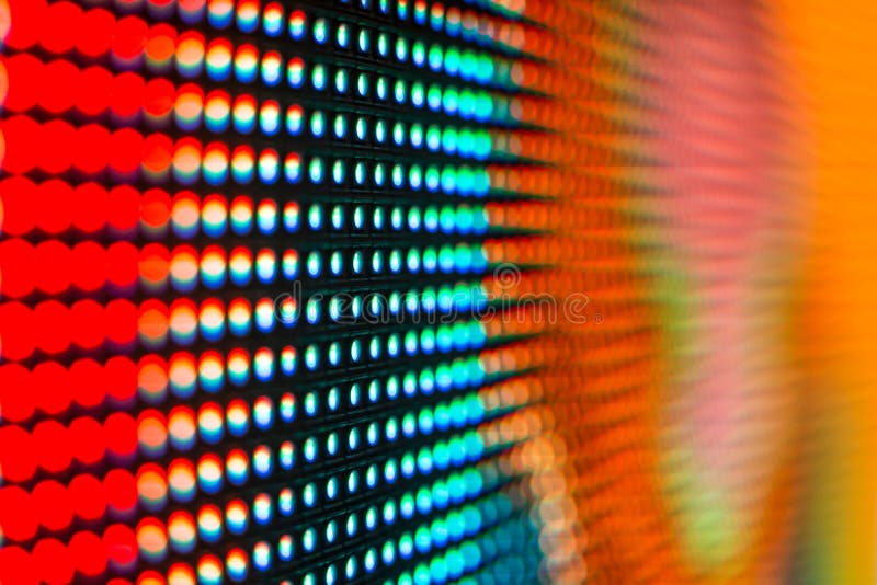 Bright Colored Red and Blue LED SMD Screen Stock Photo - Image of ...