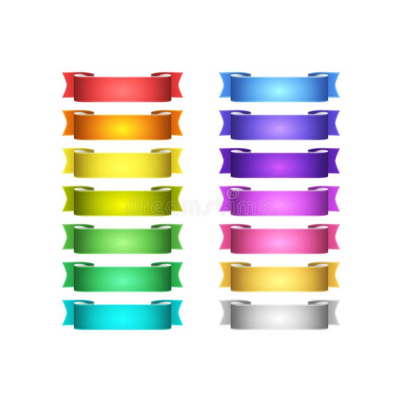 Vector ribbons set stock illustration. Illustration of flag - 104346209