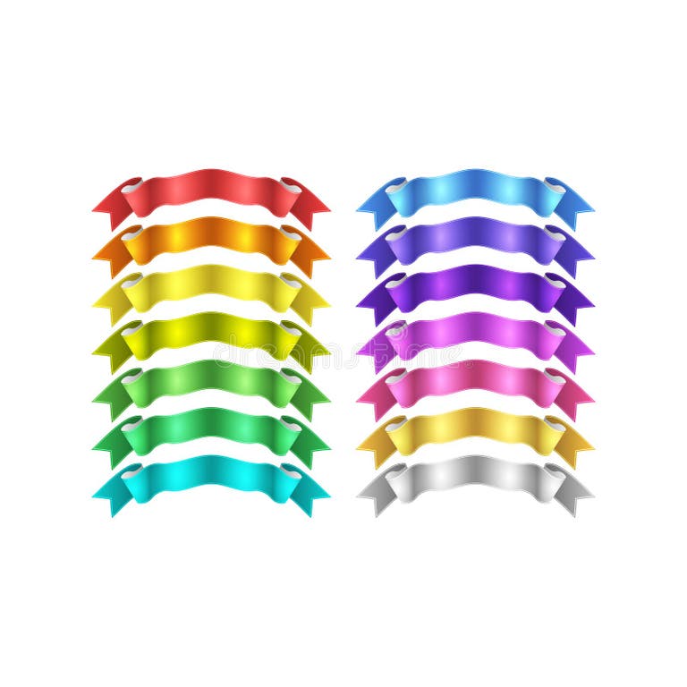 Vector ribbons set stock illustration. Illustration of banner - 99165817