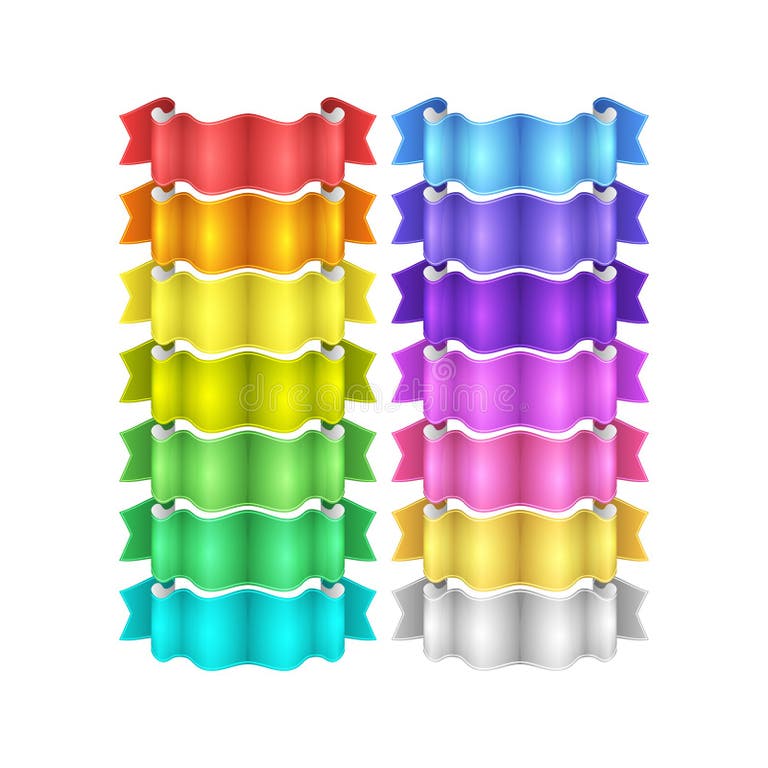 Vector ribbons set stock illustration. Illustration of band - 99165953