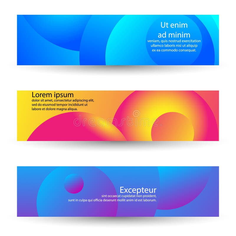 Bright Colored Sale Advertisement Templates with Circle Shapes ...