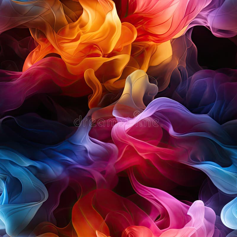 Bright Colored Smoke Swirling on Abstract Wallpaper (tiled) Stock ...