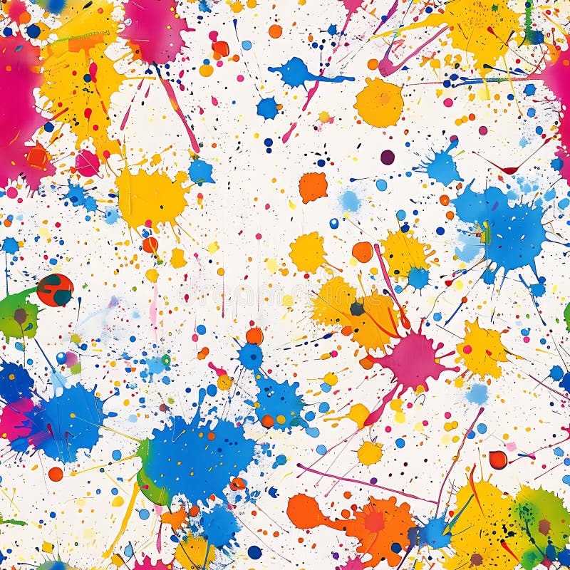 Bright Colored Splatter Paint Repeating Pattern Stock Illustration ...