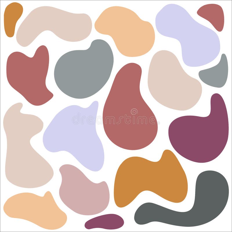 Bright Colored Spots of Different Shapes. Vector Flat Illustration ...