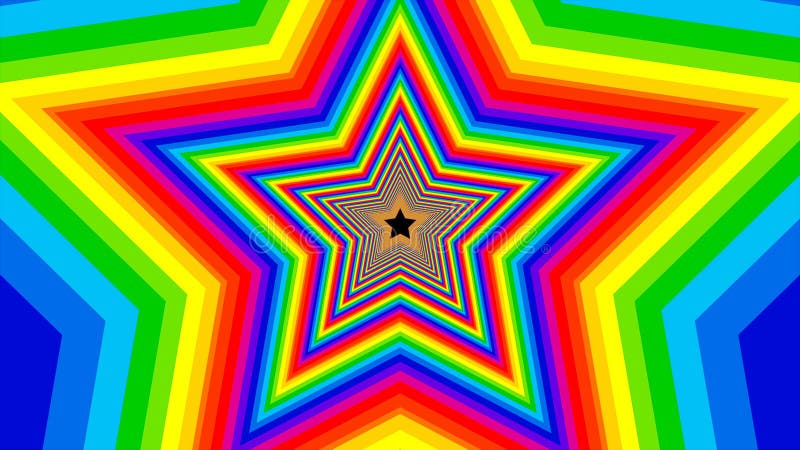 Bright Colored Star in Space, Cartoon Style, 3d Render Illustration ...