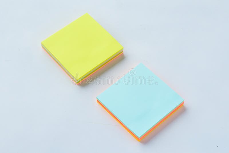 Bright Colored Sticky Notes Stacked on a Clean Surface for Organization ...