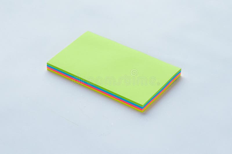 Bright Colored Sticky Notes Stacked on a Light Background for ...
