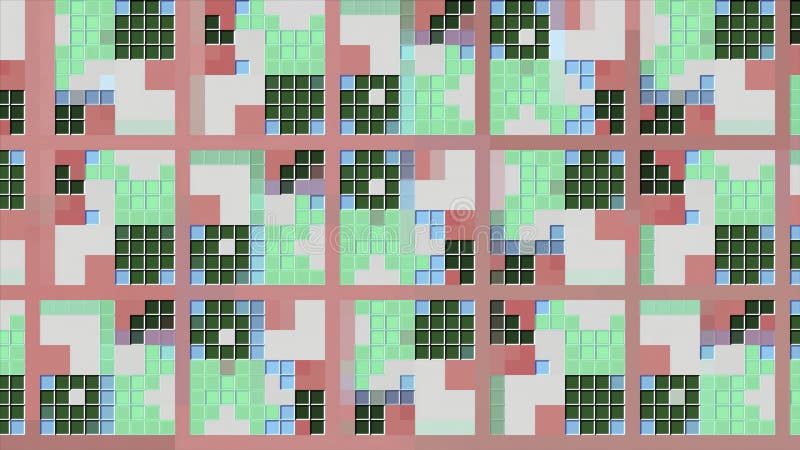 Bright Colorful Animation with Pixel Pattern. Motion. Beautiful Stylish ...