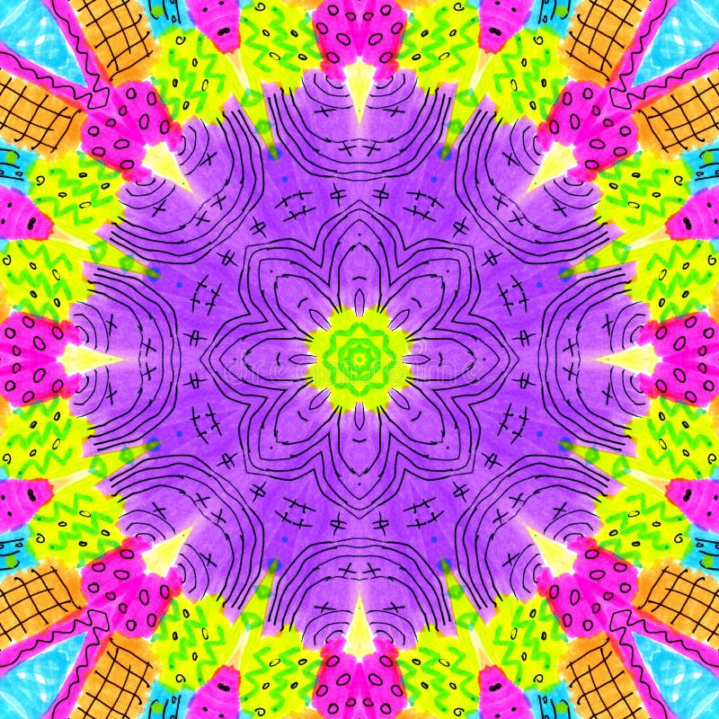 Bright Colorful Background with Abstract Pattern Stock Illustration ...