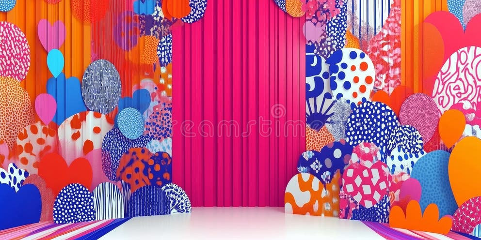 Bright Colorful Background with Vibrant Patterns and Textures for a ...