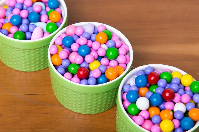 Bright Colorful Candy in Dishes Stock Photo - Image of chocolate ...