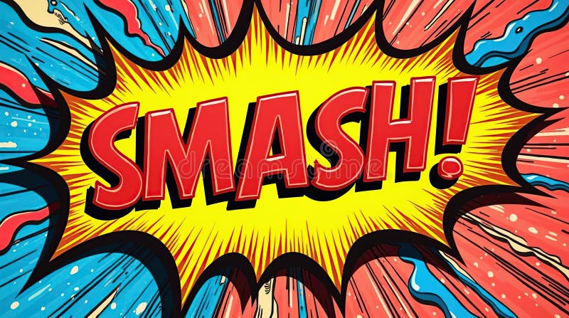 Bright and Colorful Comic Book Style Explosion Effect Stock ...