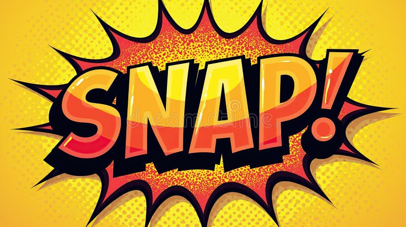 Vibrant Comic Book Style Snap! Explosion Background Illustration Stock ...