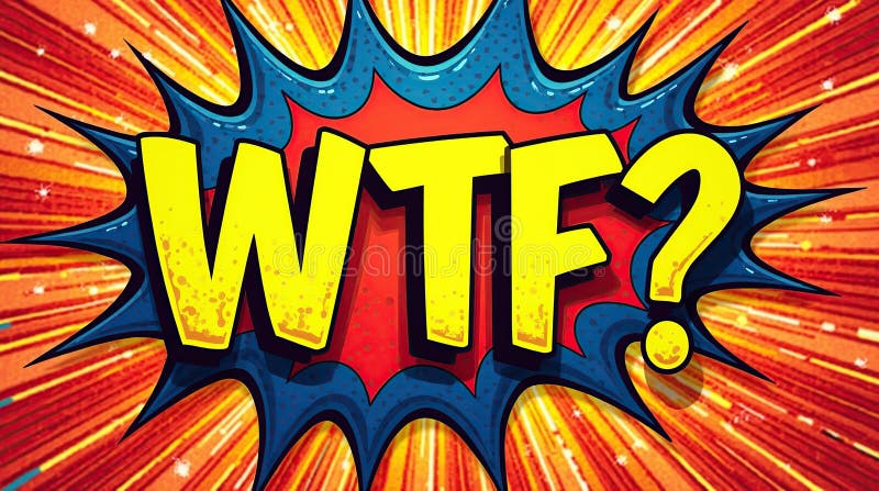 Bright Colorful Comic Book Style WTF Explosion Background Stock ...