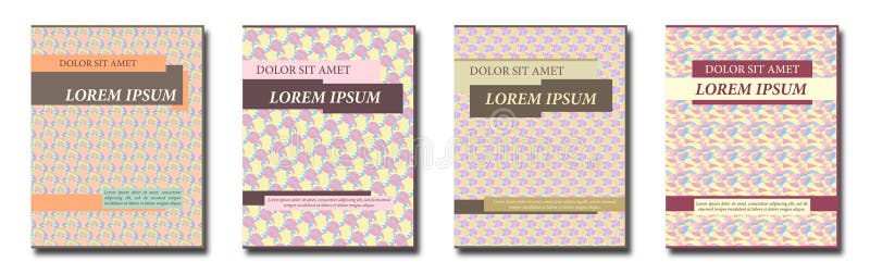 Bright, Colorful Cover Design. Set of Colorful Pattern Background ...