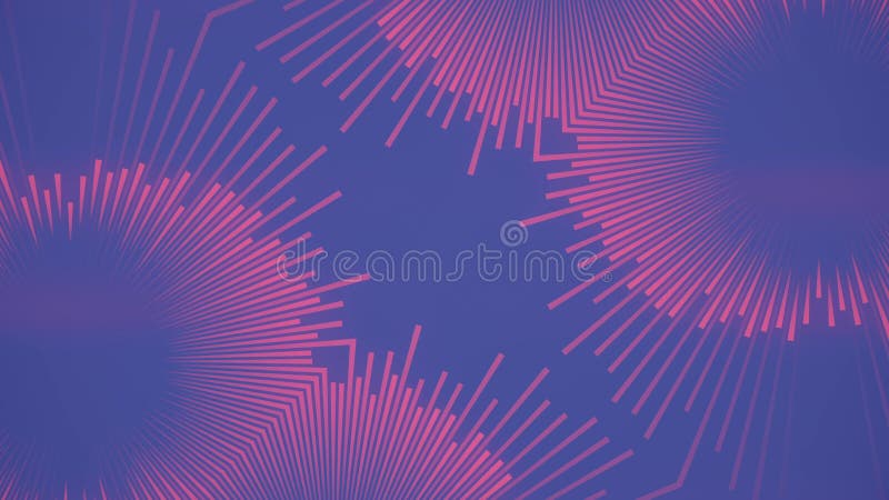 Blue Background and Red Circular Line Patterns. 3d Rendering Loop ...