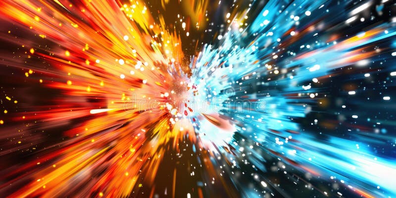 Bright, Colorful Explosion of Light and Color Stock Image - Image of ...