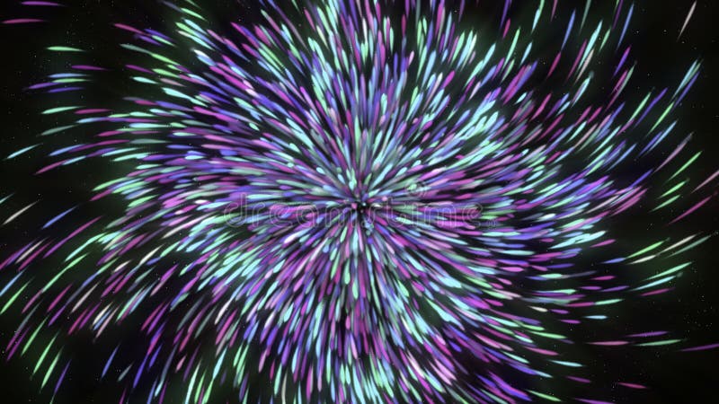 Bright Colorful Explosion of Particles in Stream. Motion. Cosmic ...