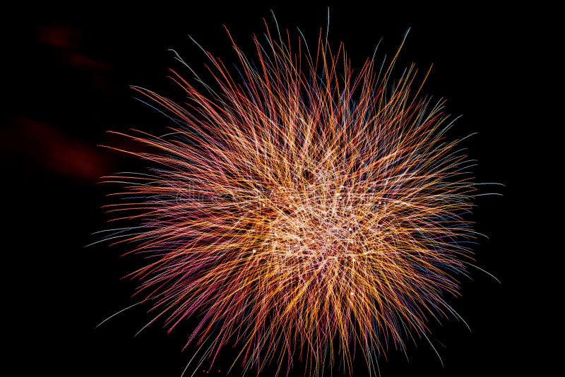 A Bright and Colorful Fireworks Celebration Stock Image - Image of ...