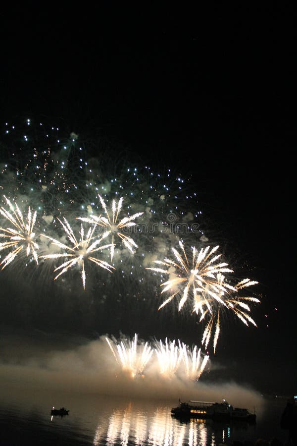 Bright Colorful Fireworks Night Fireworks Stock Photo - Image of ...