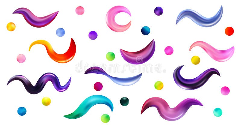 Bright Colorful Gradient Elements, Vector Stock Illustration ...