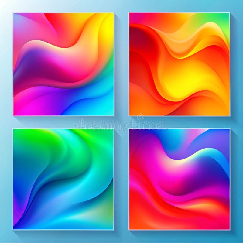 Bright and Colorful Liquid Gradient for Modern Design Templates Stock ...