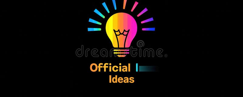 Bright and Colorful Logo Featuring a Light Bulb with the Text Official ...
