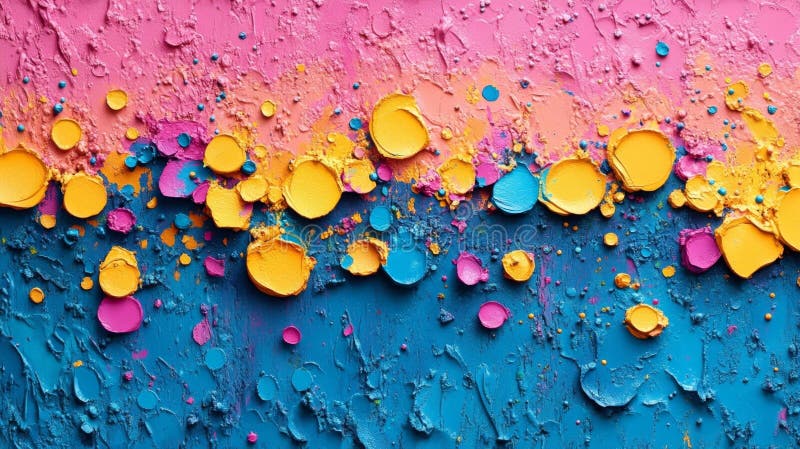 Bright and Colorful Paint Splashes Creating a Bold Abstract Background ...
