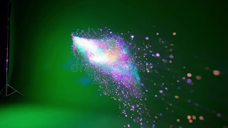 Colorful Particles Explosion on Green Screen Background Stock Video ...