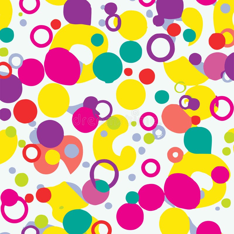Bright Colorful Pattern with Circles and Lines and Small Breakouts ...