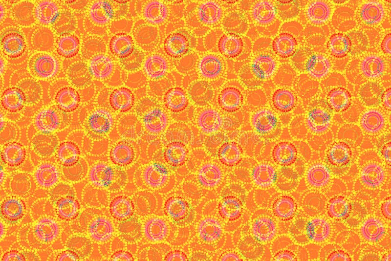 Orange Circles in a Bright Textile Seamless Pattern Stock Vector ...