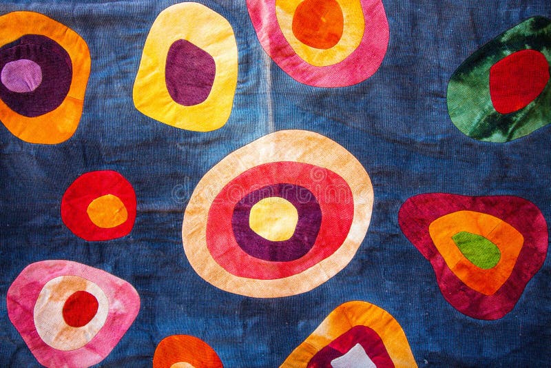 Bright and Colorful Patterns on the Fabric Stock Image - Image of ...