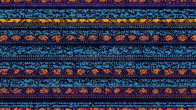 Vibrant Pixelated Patterns with Retro Video Game Style and Blocky ...