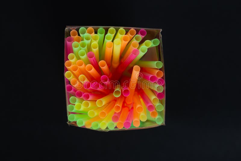 Bright Colorful Plastic Straws Line Pattern Artistic Design Stock Image ...