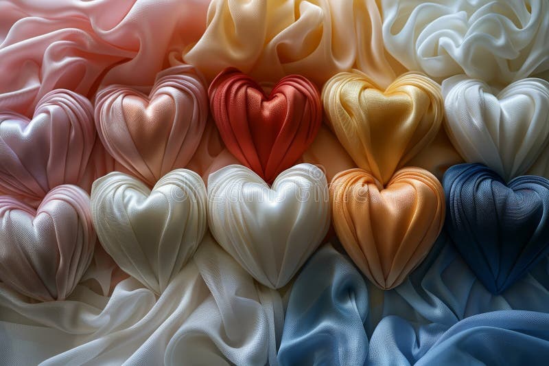 Bright Colorful Rainbow Colored Fabric with Elements of Sewn Patterns ...