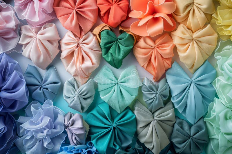 Bright Colorful Rainbow Colored Fabric with Elements of Sewn Patterns ...