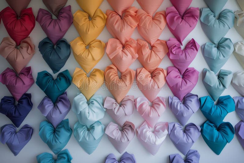 Bright Colorful Rainbow Colored Fabric with Elements of Sewn Patterns ...